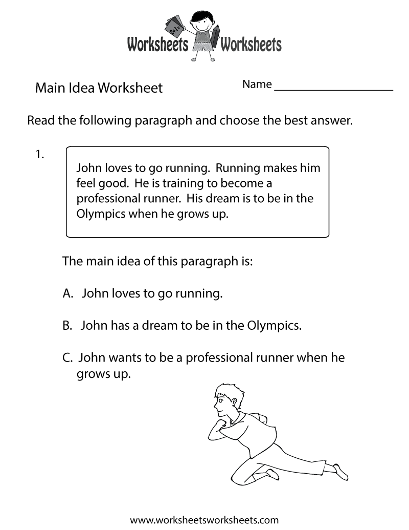 Getting Main Idea Worksheets
